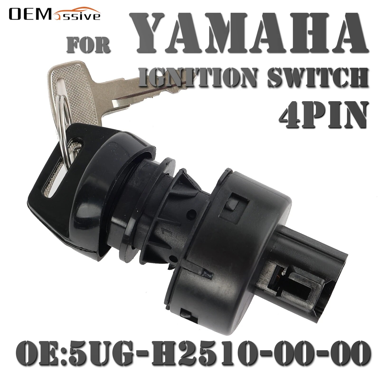 Ключ зажигания, 3 положения, 4 контакта для Yamaha Rhino 450 660 700 Viking Wolverine R-Spec YXZ 1000R 2016-2021 5UGH 25100000