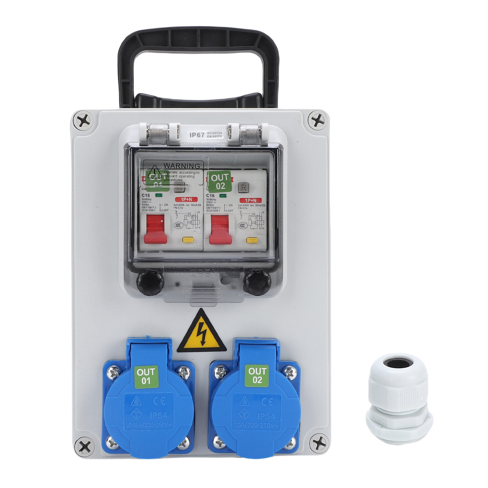 Распределительный щиток 200x150x100 мм, IP44-67, для стройки