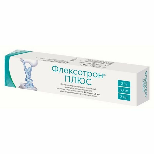 Флексотрон Плюс имплантат раствор для в/суст введ. шприц 20мг/мл 3мл