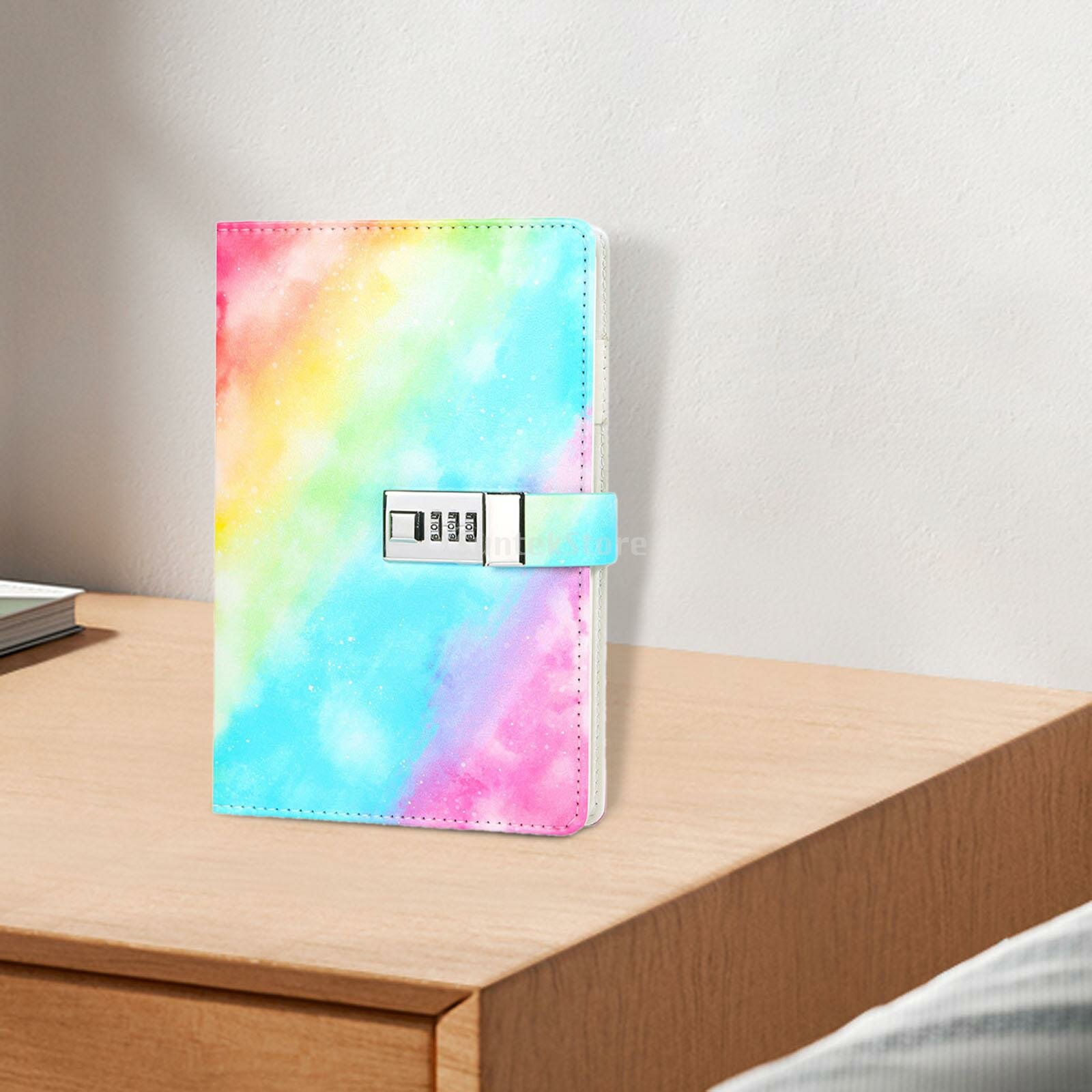 Дневник с кодовым замком для взрослых и подростков, радужный