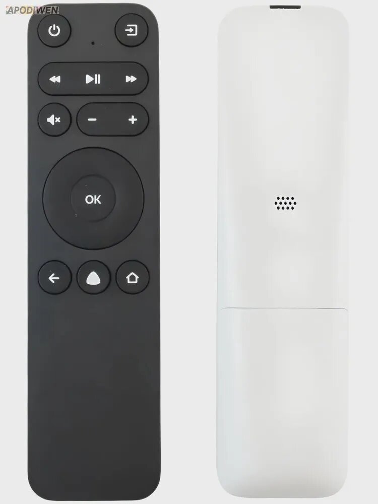 Пульт для телевизора Apodiwen, черный матовый, для Яндекс моделей, 16 кнопок