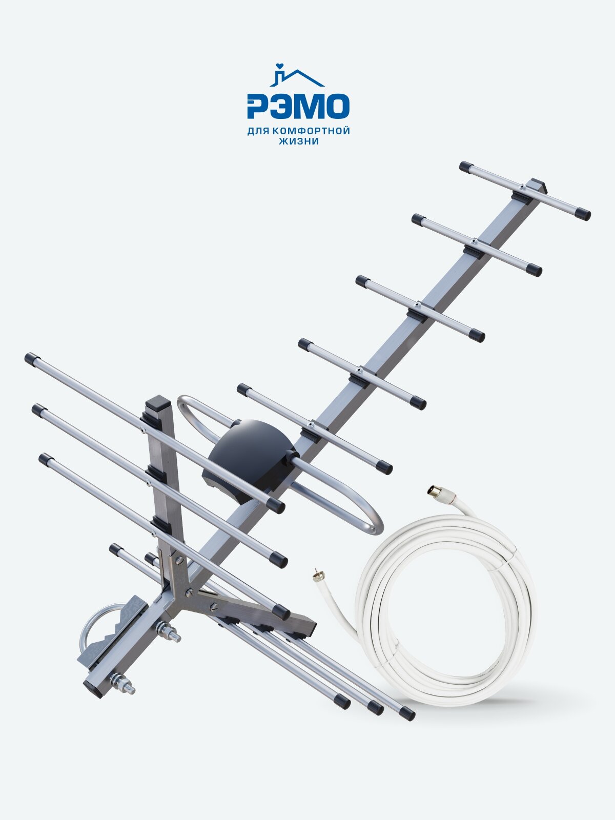 Телевизионная антенна Орбита 12, пассивная наружная, кабель 10 м.