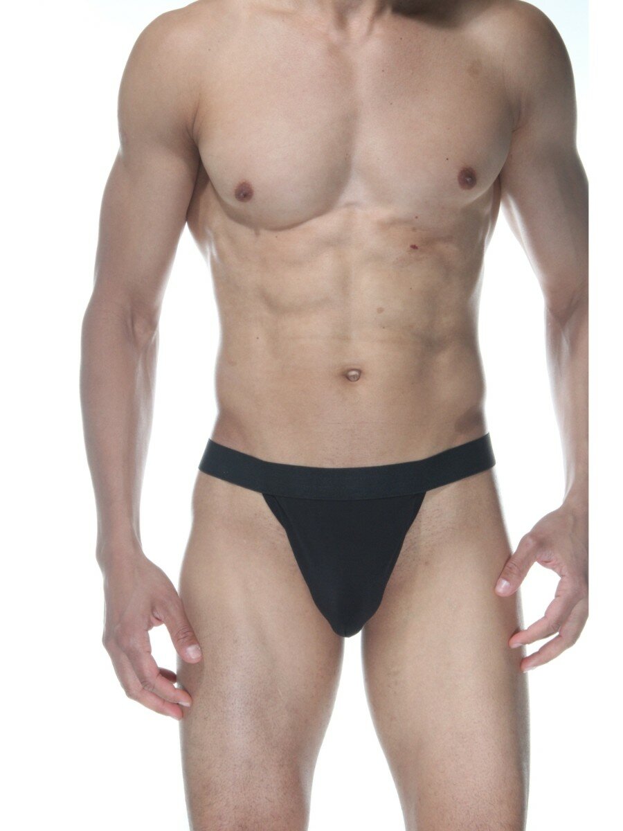 Мужские трусы стринги черные Don Moris DM102139 полиэстр/эластан L (48)