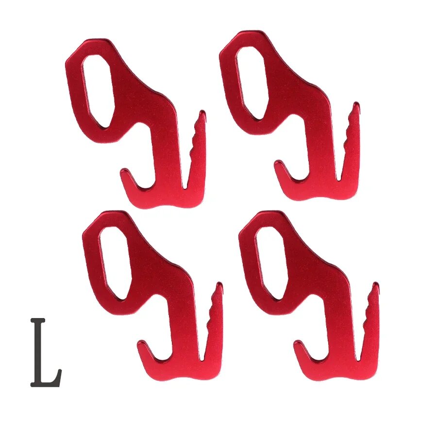 Крючки для палатки, Red L, 4шт, красные