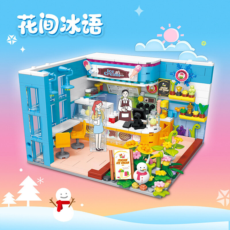 Новинка 2024 года, вилла, дом-головоломка, строительные блоки, серия для девочек, замок принцессы, детская образовательная сборка, игрушка в подарок