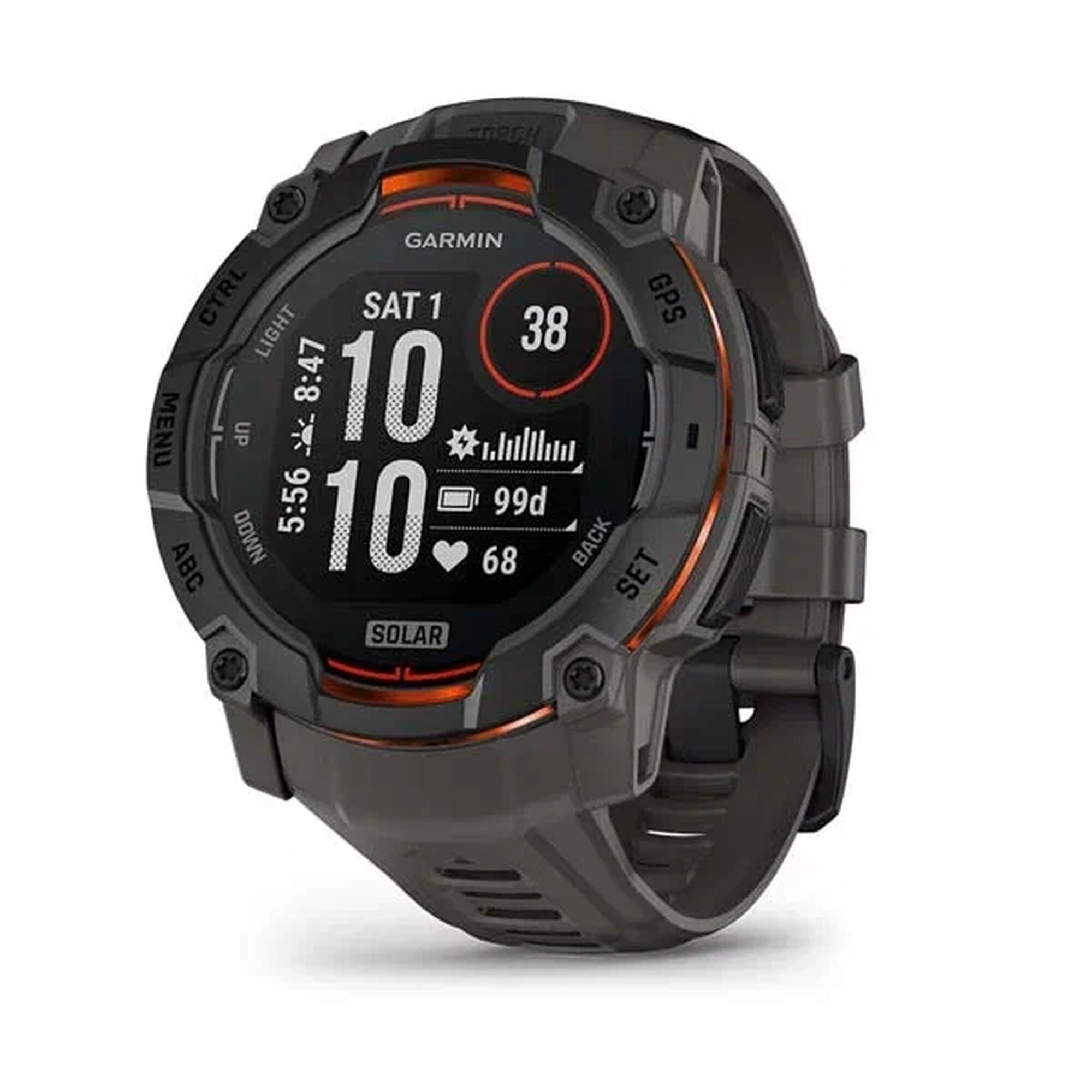 Умные часы Garmin Instinct 3 50 Mm Solar Black Charcoal Band