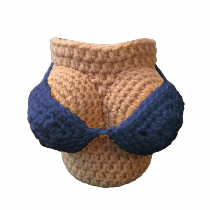 Вязаный чехол для бутылки, темно-синий (1 шт.)