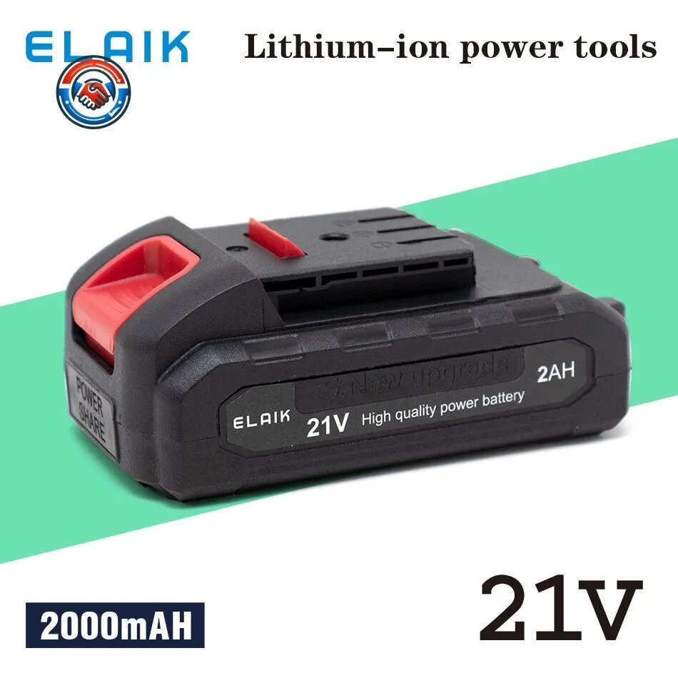 Литиевая батарея 21 В 2,0 Ач для электроинструментов на открытом воздухе, сменный аккумулятор 21V для дрели, полировщика, садовой пилы и мощного пылесоса-ds