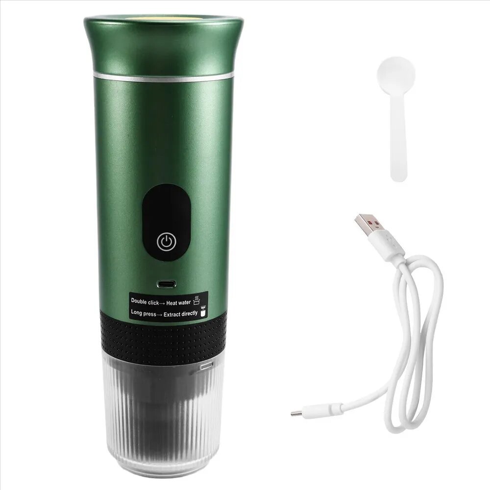 Портативная кофемашина с улучшенным интеллектуальным цифровым дисплеем, американско-итальянской капсульной экстракцией, для использования на открытом воздухе.