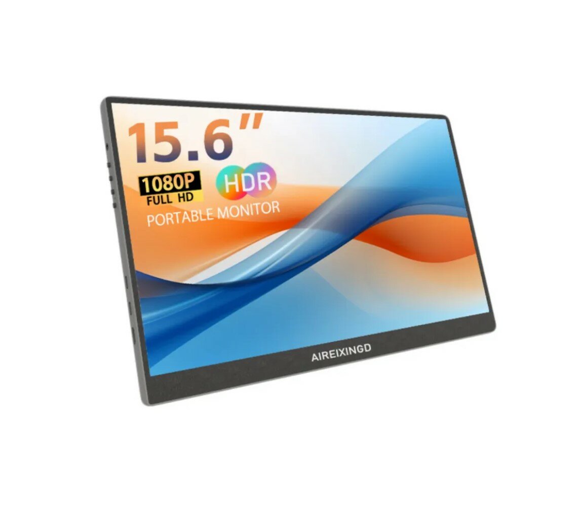 Портативный монитор 15.6" AIREIXINGD, 1920x1080, 60 Гц, IPS, черный