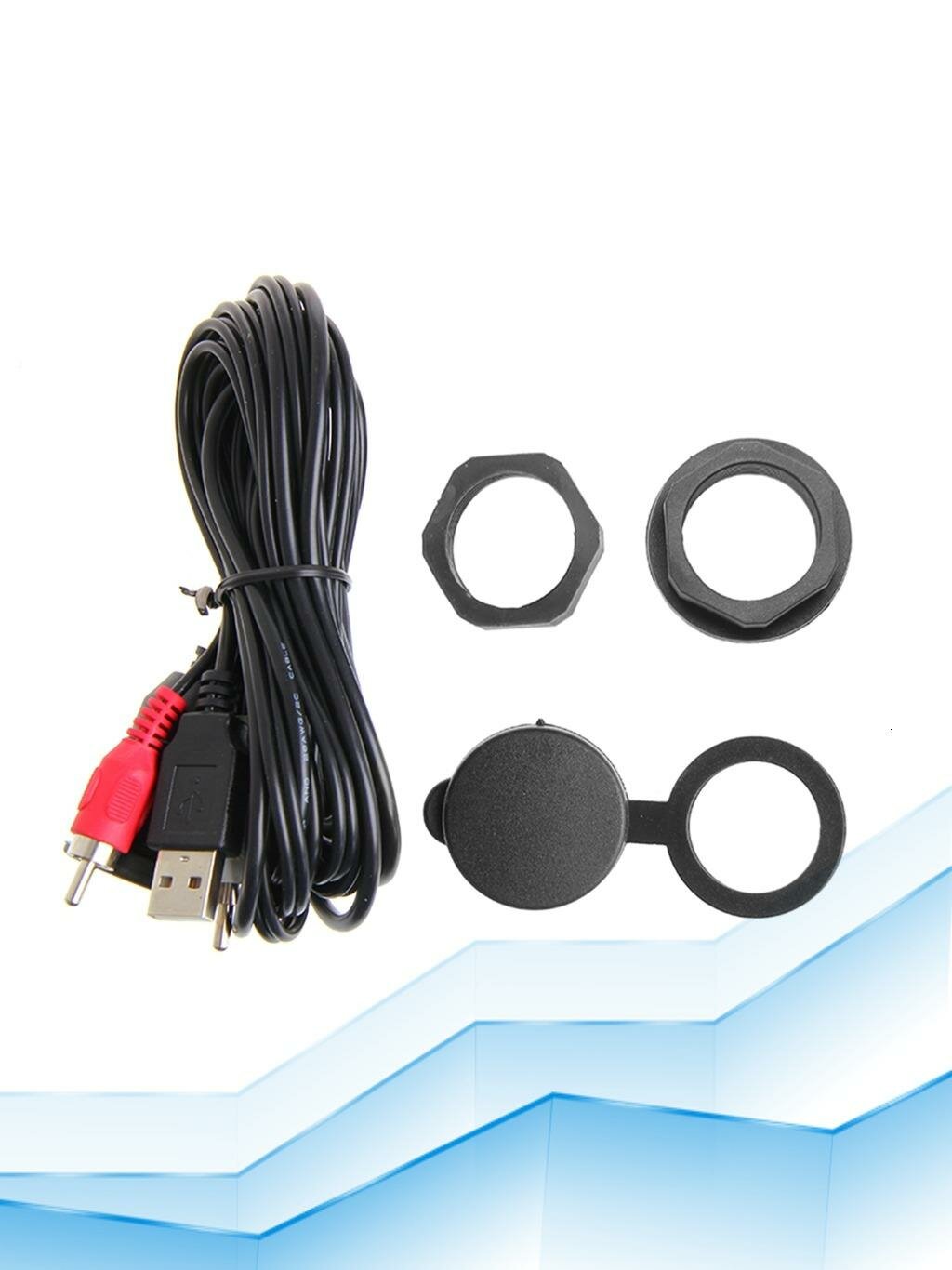 Кабель AUX-USB-RCA, набор из трех частей