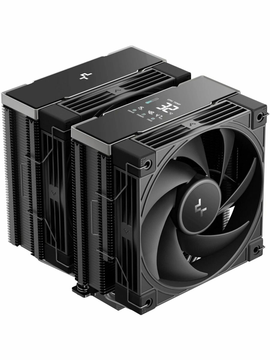 Устройство охлаждения (кулер) DeepCool AK620 G2 Digital NYX, LCD, 4-pin, 120мм, черный, retail r-ak620g2-bknnmn-gjd-1