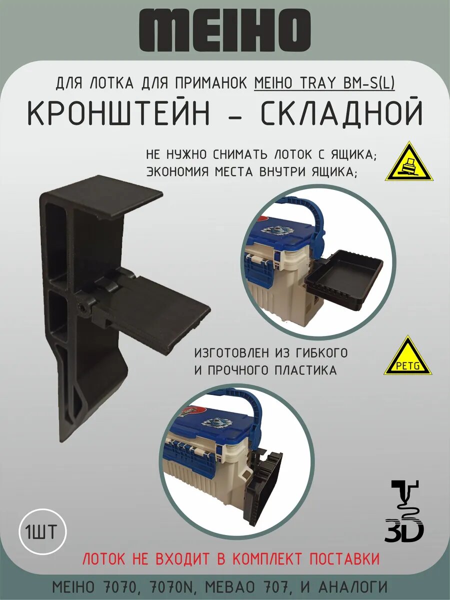 Кронштейн - складной для ящика MEIHO (черный)