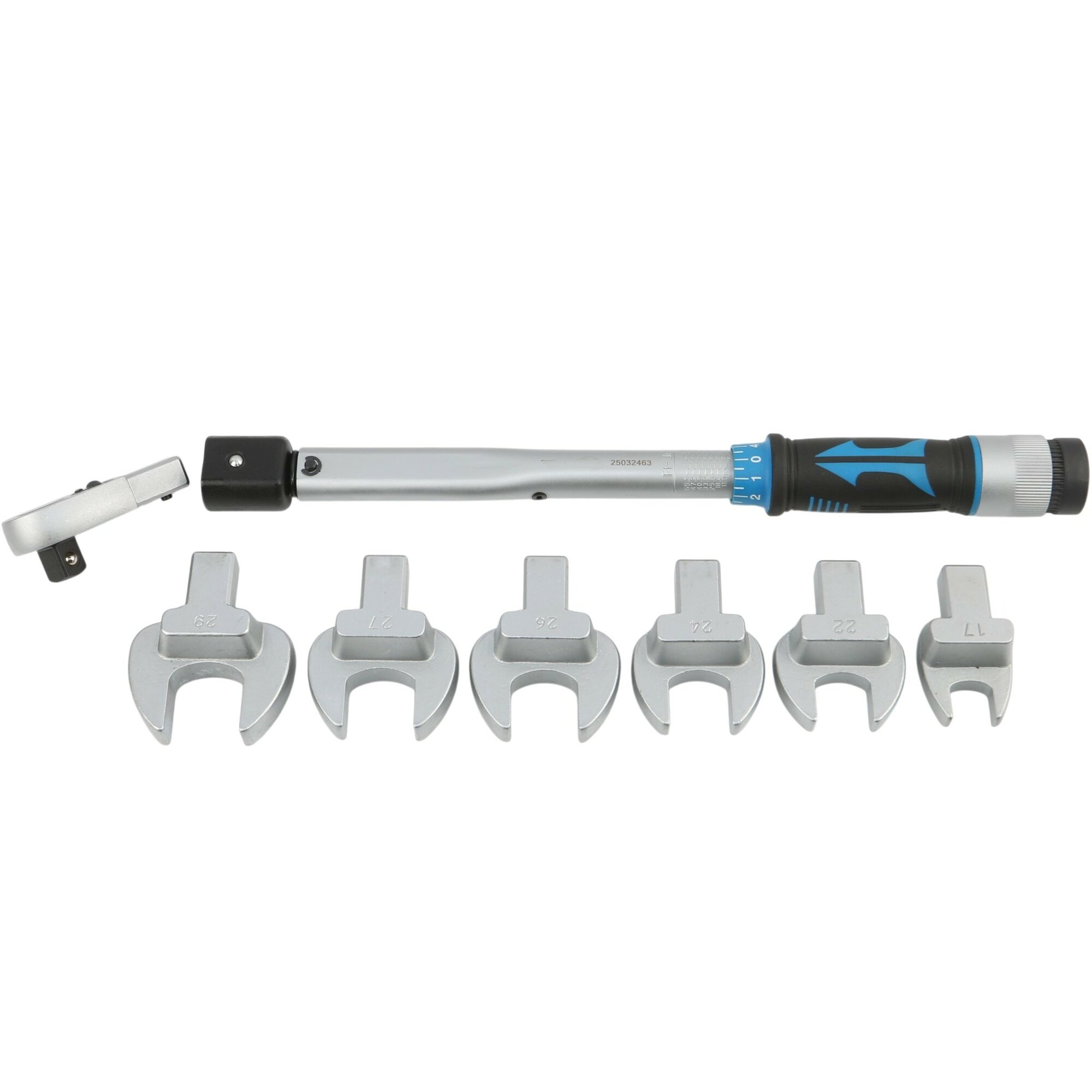 Licota AQC-S002NM Динамометрический ключ в наборе со сменными насадками, 8пр, 15-80Нм