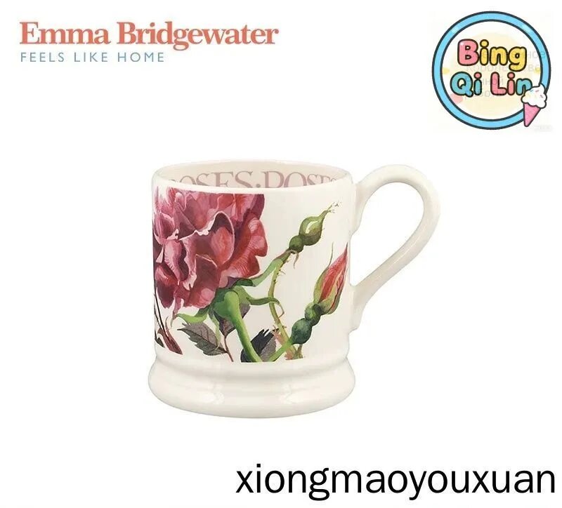 Чашка Emma Bridgewater Роза 300 мл из фарфора, 1 шт. для чая и кофе, Великобритания