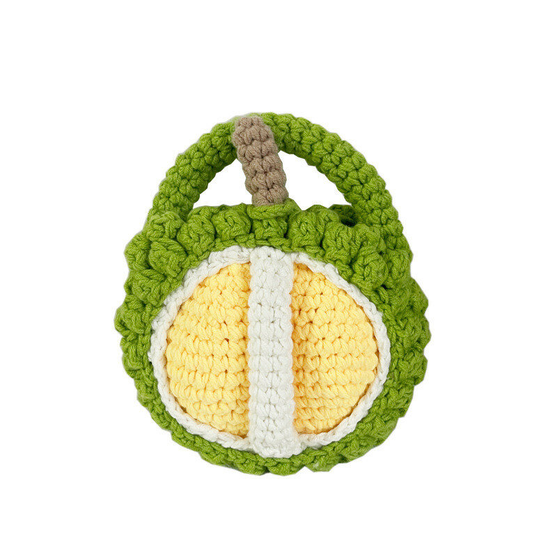 Очаровательная вязаная крючком сумка через плечо для детей с милым дизайном дуриана, ручная работа