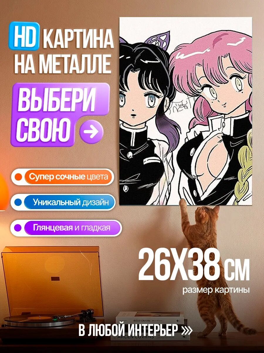Картина на HD металле Синобу Кочо и Мицури Канроджи