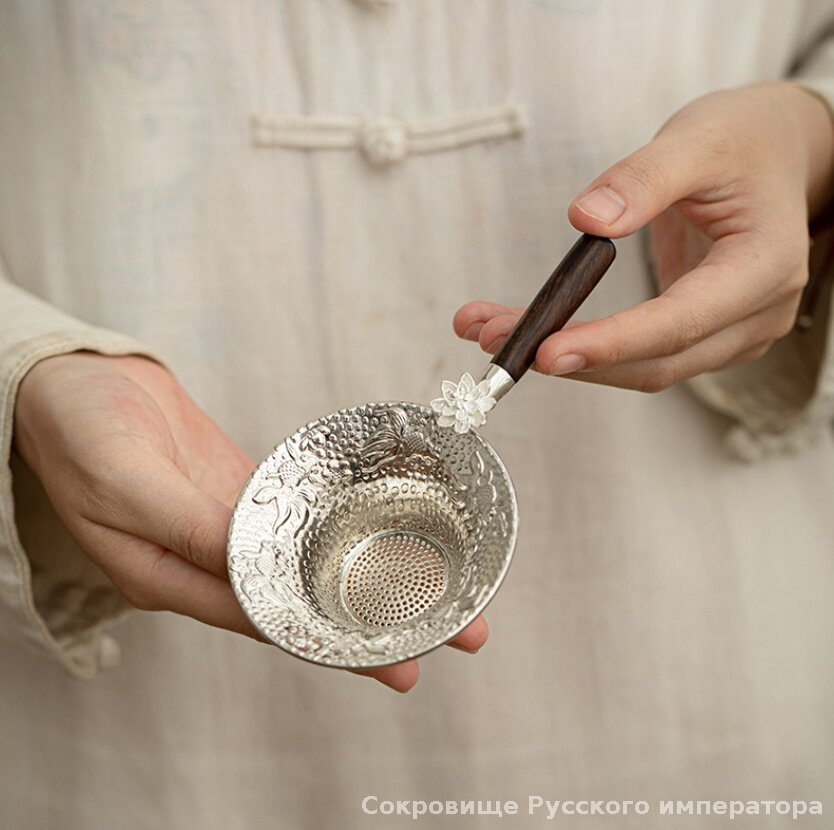 Заварник-ситце металлический MyPads, фильтр для листового чая с удобной ручкой, отличный подарок на новоселье, впишется в интерьер любой кухни, ста.