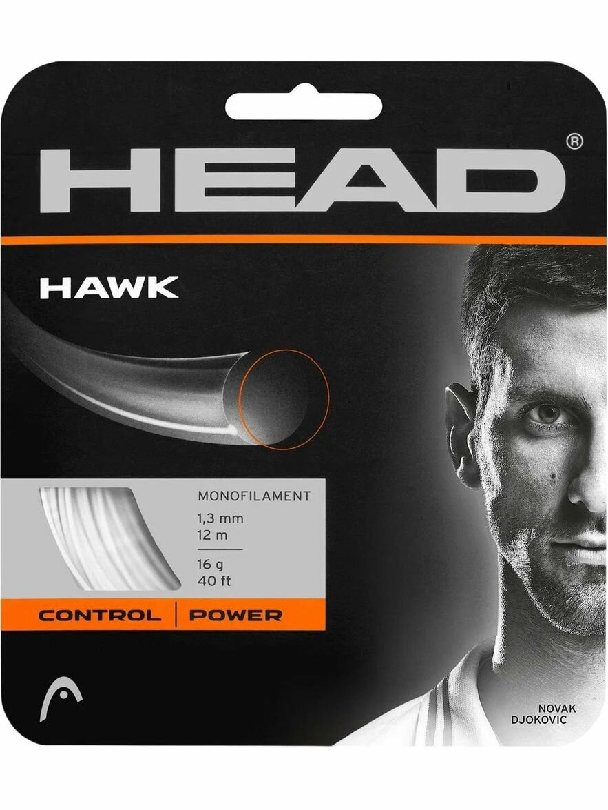 Струны для ракетки Head Hawk 1.25 12m 281103-17WH Нейлон белый