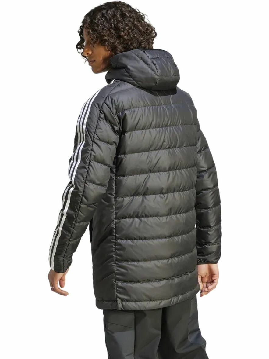 Куртка adidas Essentials 3-Stripes Light Down Hooded Parka, размер M INT, черный 2 — фото 1