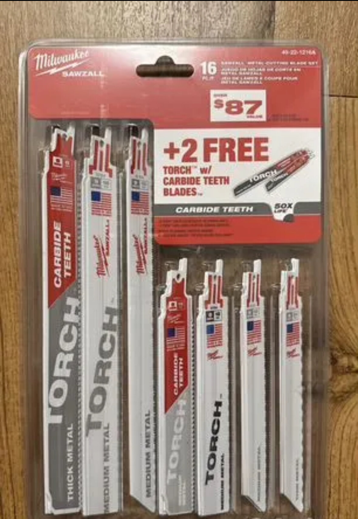 Набор сабельных полотен Milwaukee 49-22-1216A