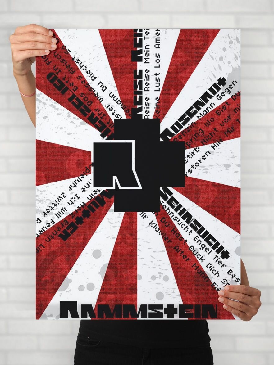 Плакат на стену для интерьера Rammstein (Рамштайн 12) - Постер по музыке и артисту формата A1 (61x84 см)