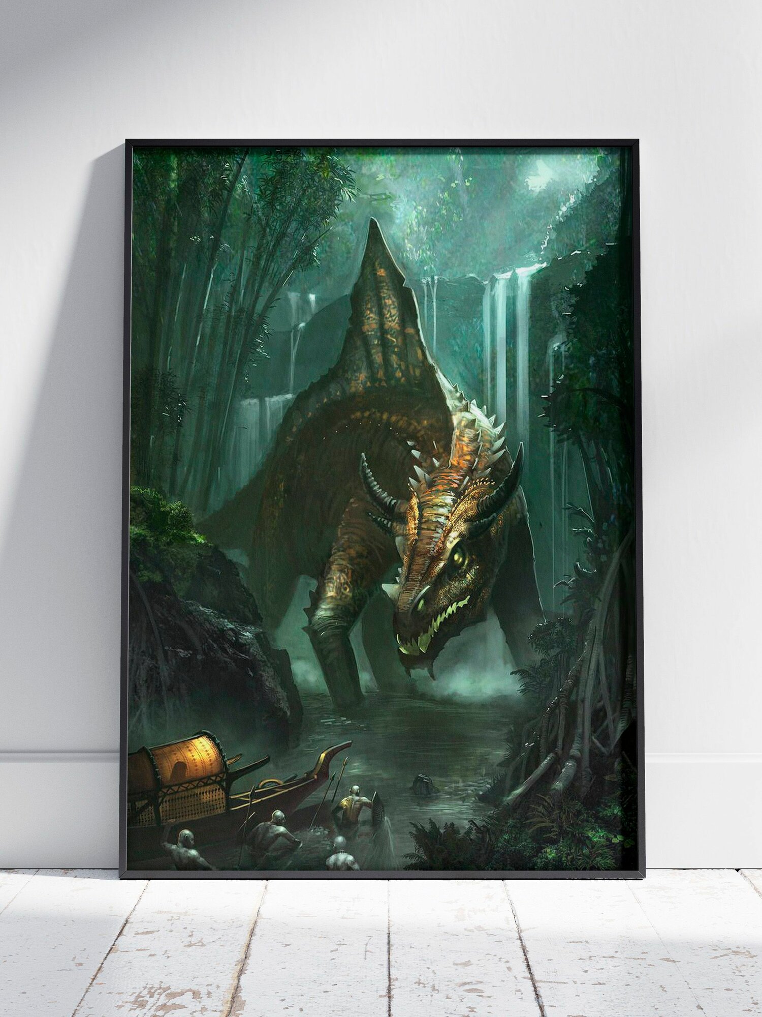 Плакат на стену для интерьера Динозавры (Dinosaurs 5) - Постер по древним животным формата A4 (21x30 см)