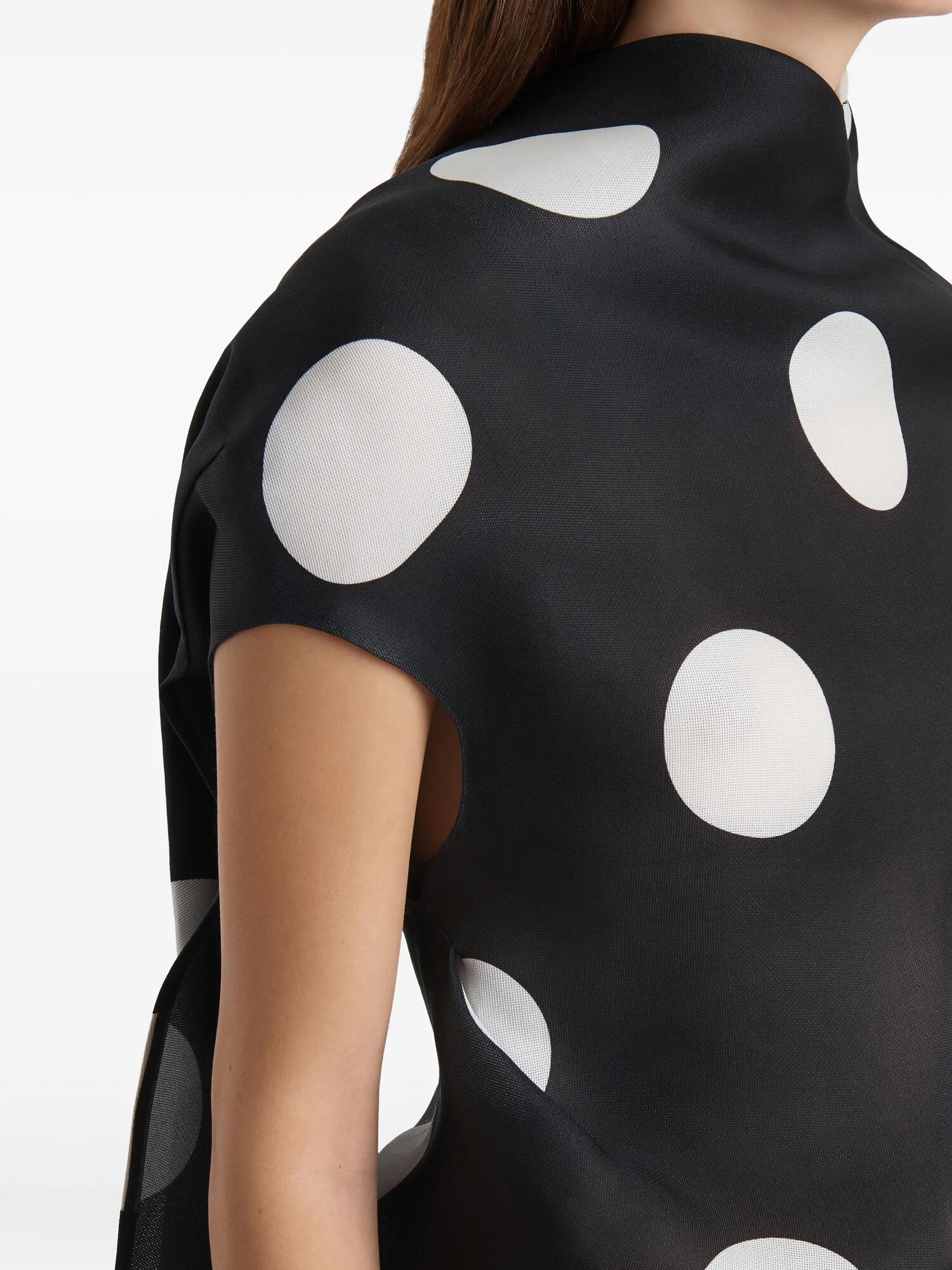 Платье Khaite Polka-dot dress, размер S, black/black — фото 1