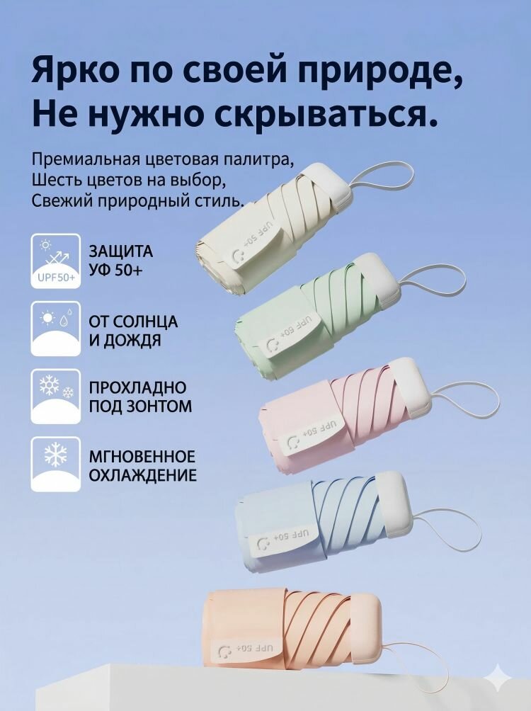 Зонт , черный — фото 1