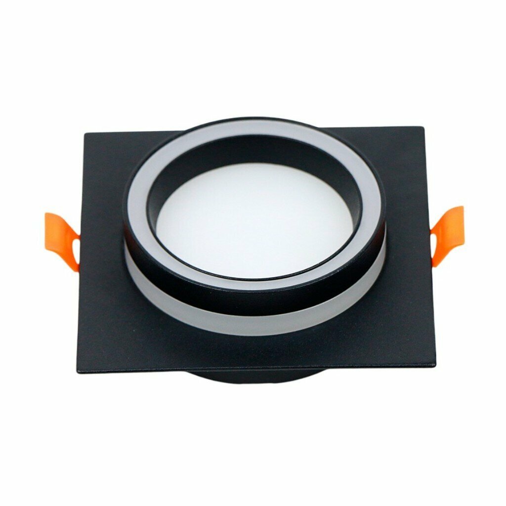 Светильник встраиваемый Вега General Lighting Systems GX53 квадратный черный GCL-GX53-H38