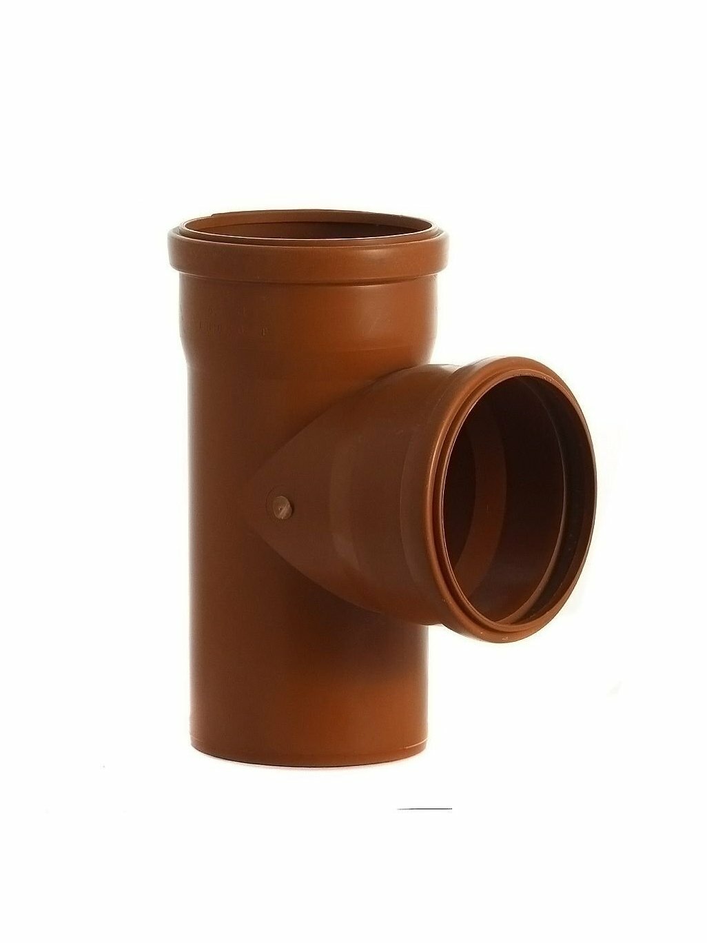 Тройник канализационный РосТурПласт 110х110 мм 90 градусов для наружной канализации из полипропилена рыжий (36511)