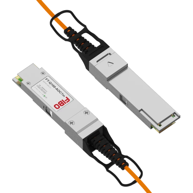 FIBO FT-Q100-AOC7m Кабель/ FT-Q100-AOC7m QSFP28 AOC модуль 100G, оптический кабель, 7 метров