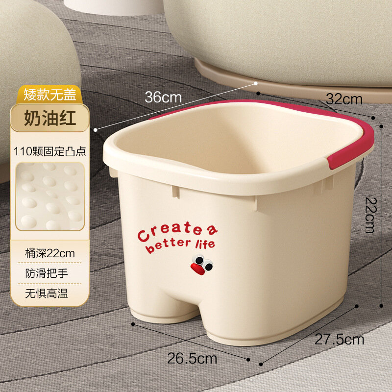 Ванночка для ног 2026, глубокая и высокая, пластиковая массажная ванночка с изоляцией для икр до колена, особо прочная, для домашнего использования и ухода за здоровьем.