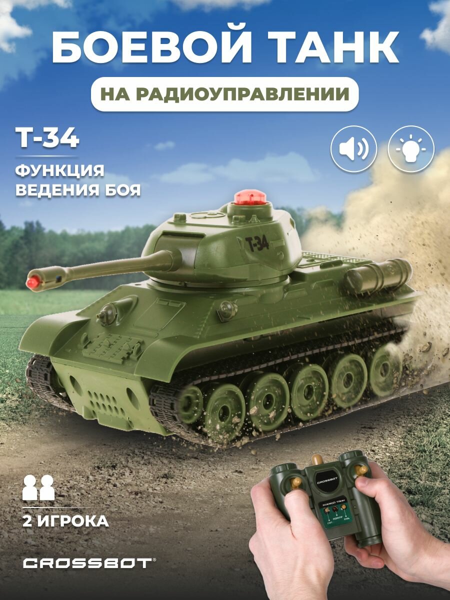 Танк на радиоуправлении Т-34 на пульте управления
