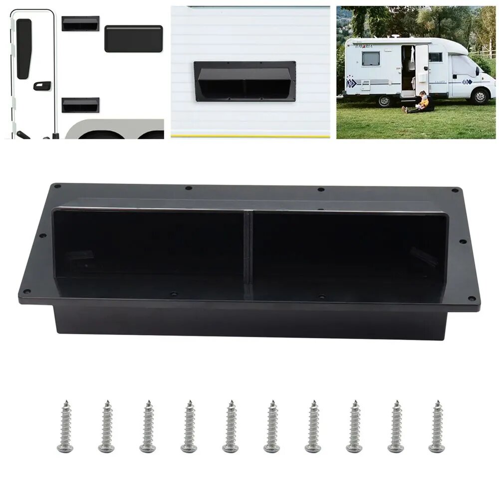 Вытяжной клапан для вытяжки и душевых кабин из АБС-пластика чёрного цвета