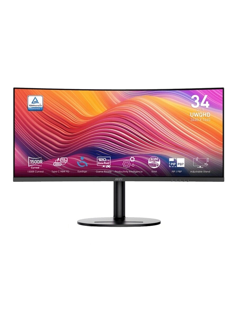 Монитор 34" MSI Modern MD342CQP 9S6-3PC59H-043 3440x1440, 21:9, VA, 300cd