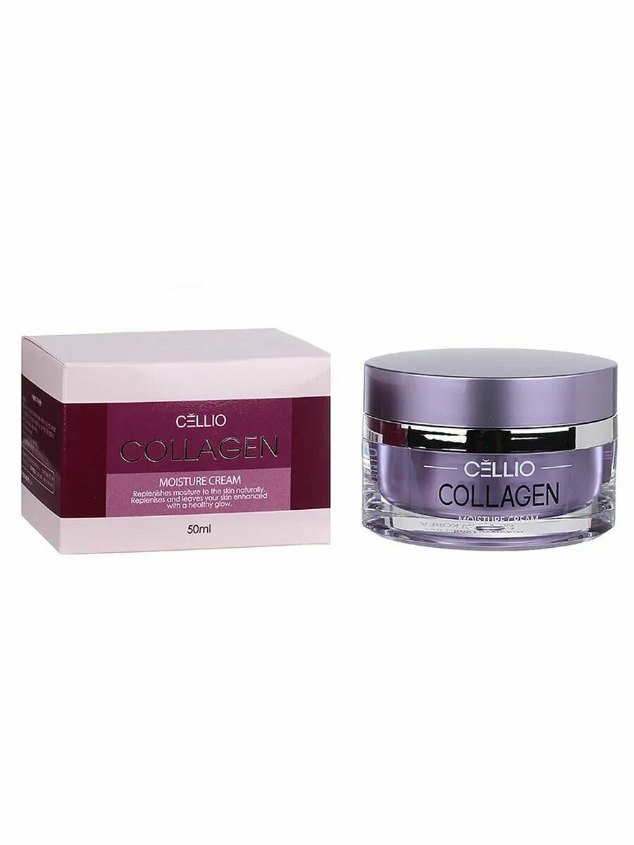 Cellio Collagen Moisture Cream увлажняющий антивозрастной крем для лица с коллагеном (50мл.)