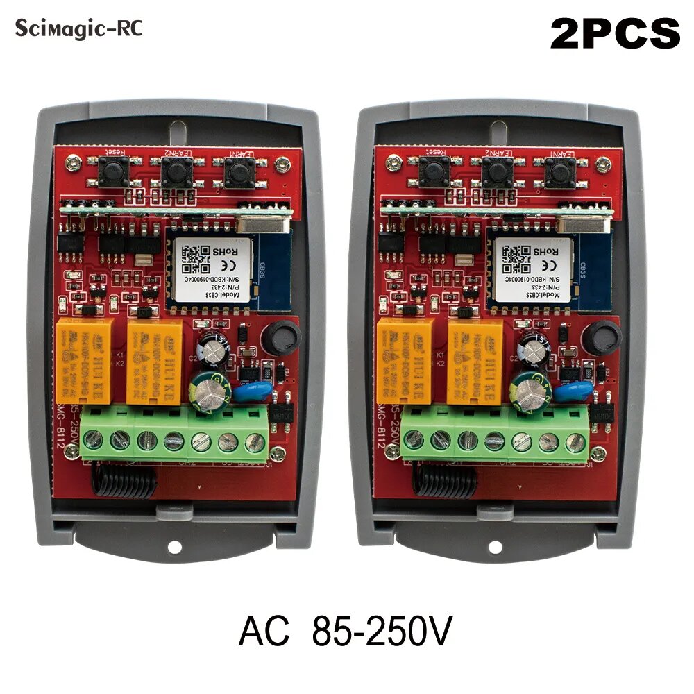 2 шт Универсальный приемник SMG-8112 с Wifi, Tuya (85-250V) для ворот, шлагбаума, электроприборов