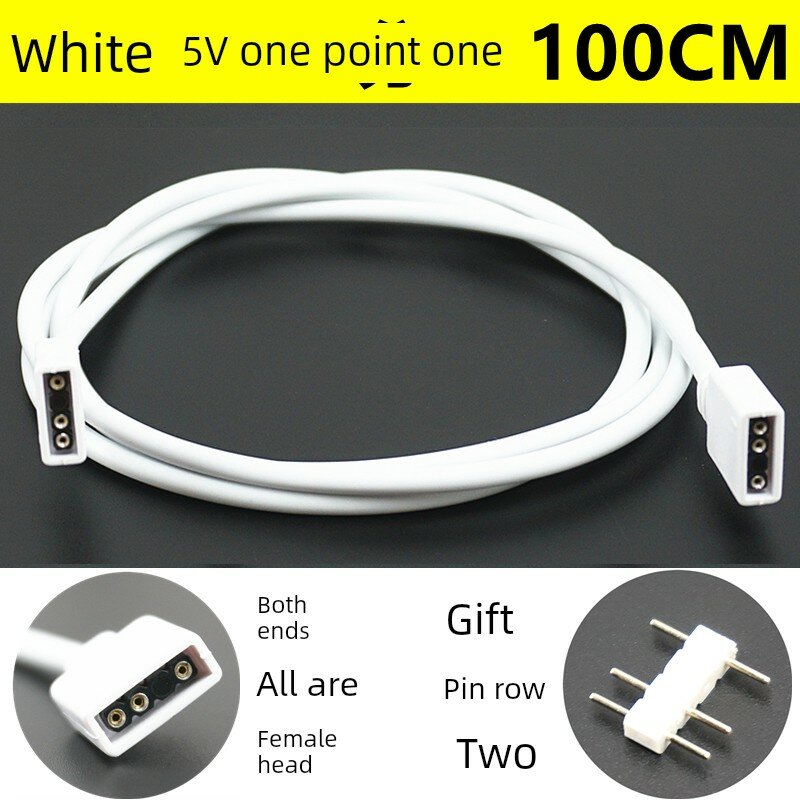 Кабель расширения питания 5В с 1 портом для систем RGB-подсветки, длина 100 см, белый USB-адаптер, идеальный для игр