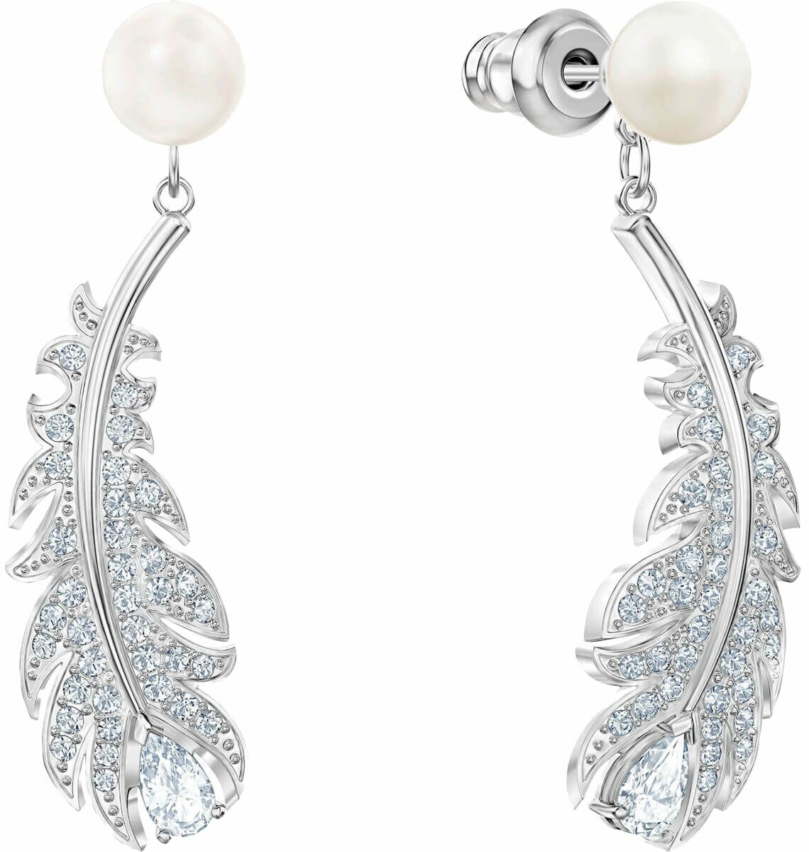 Серьги одиночные, кристаллы Swarovski