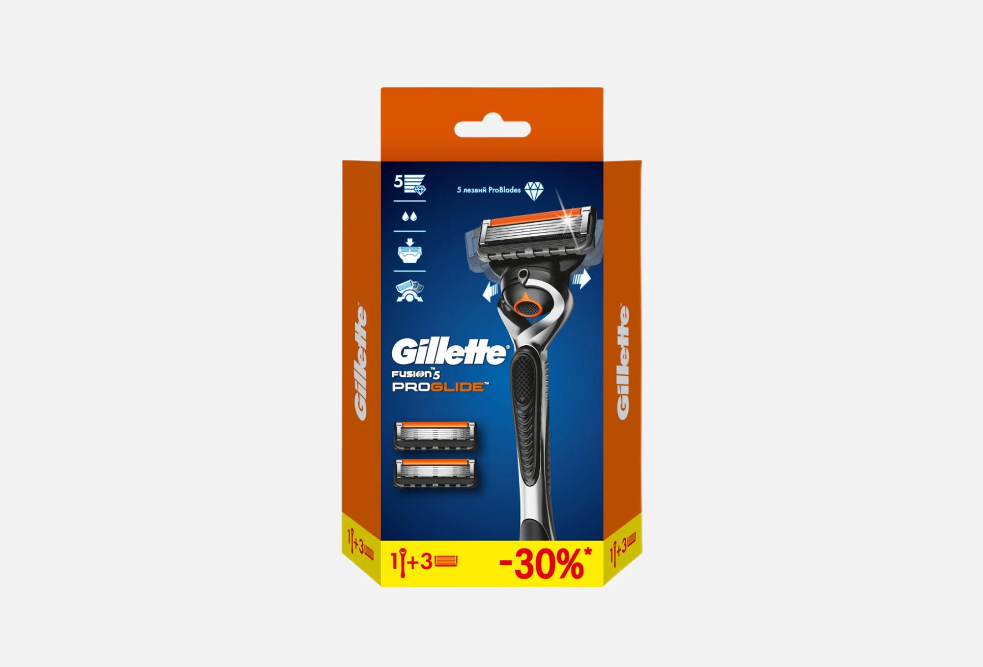 Бритва + 3 сменные кассеты Gillette ProGlide Flexball в ассортименте