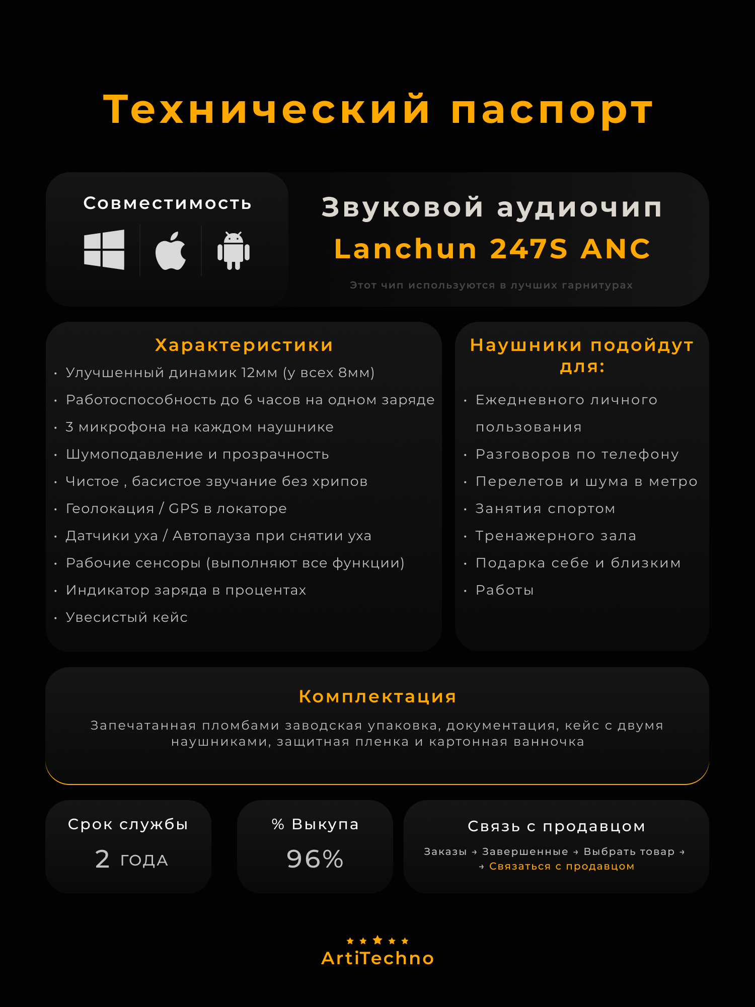 Наушники беспроводные Pods 4 с шумоподавлением и микрофоном для телефона