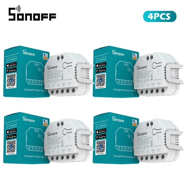 SONOFF DUAL R3, комплект 4шт