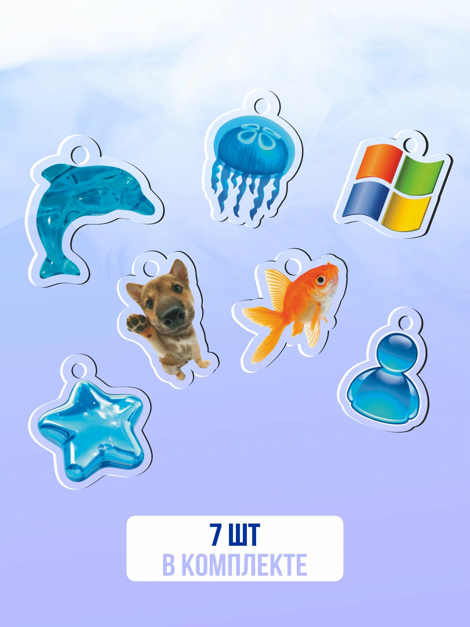 Браслет Sticker Joy, бирюзовый — фото 1