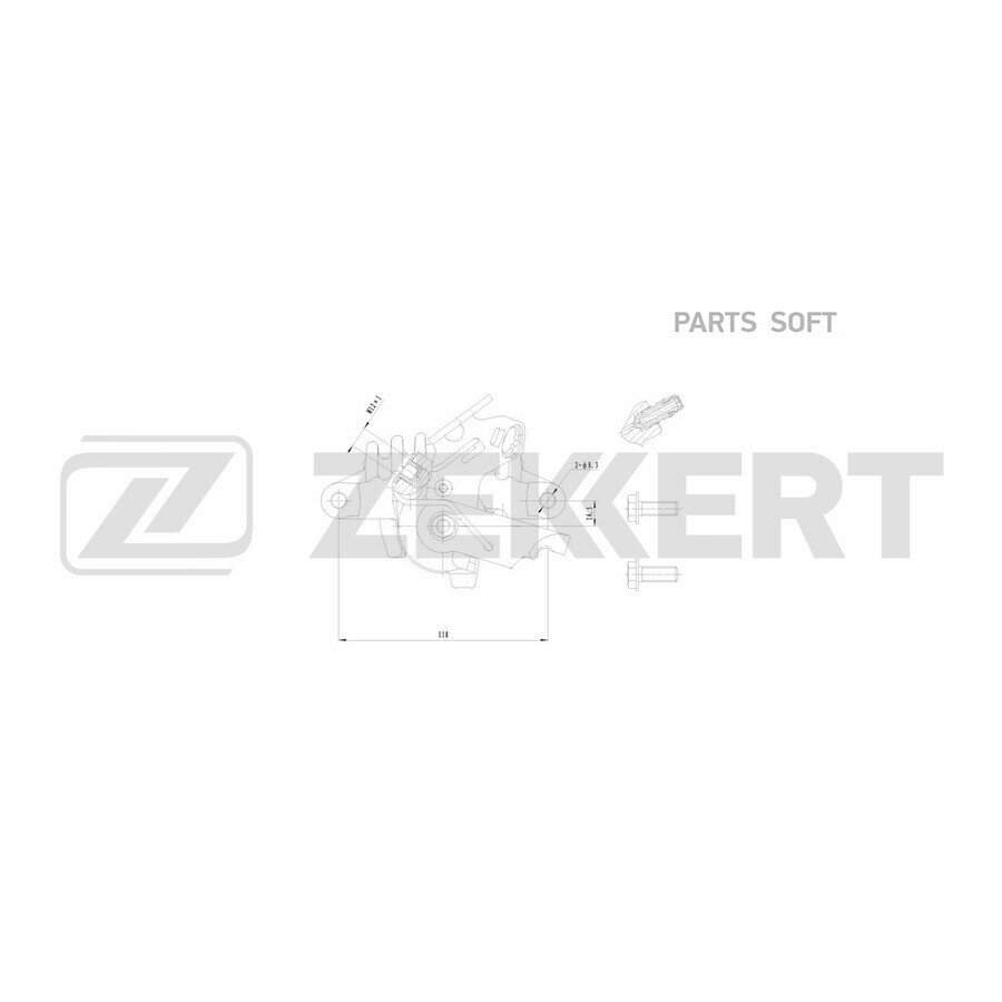 ZEKKERT BS-8309 Тормозной суппорт задний правый VW Golf V VI 03- Jetta IV 10- Audi A3 II 03- Skoda Octavia (1Z_) ()
