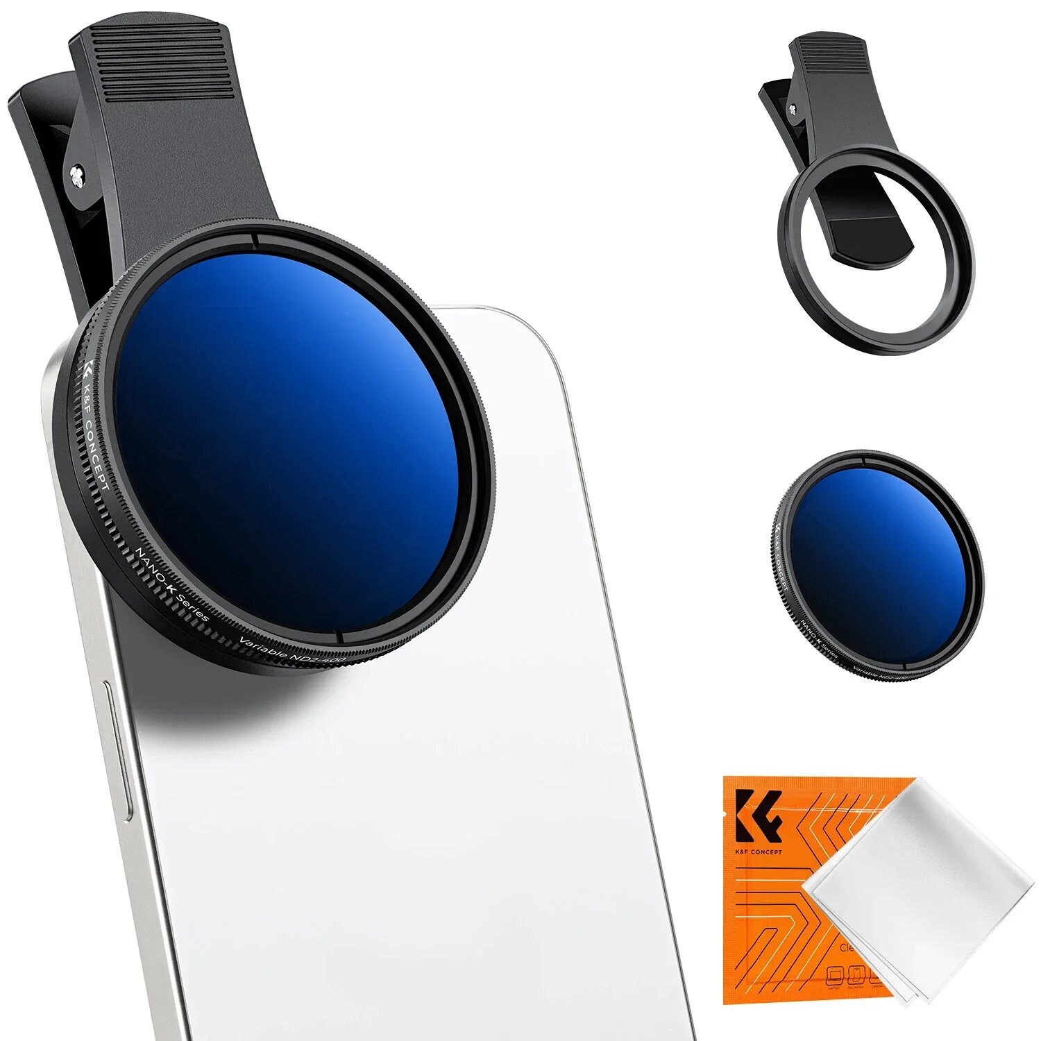 Клипса для смартфона K&F CONCEPT, светофильтр ND2-ND400, 52 мм