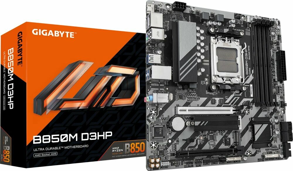Материнская плата Gigabyte B850M D3HP Socket AM5, оригинал, гарантия 1 год