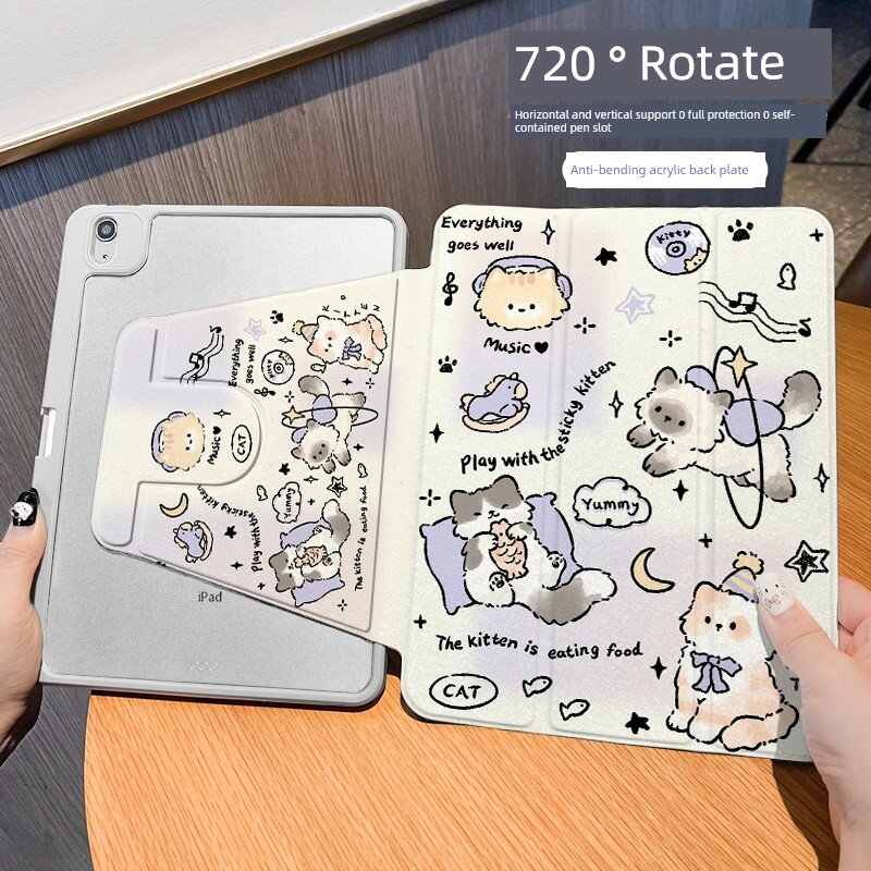 Чехол защитный для Huawei MatePad C5 2020 (10.4 дюйма) - 720° вращение, антигибкая задняя панель, тройной слот для