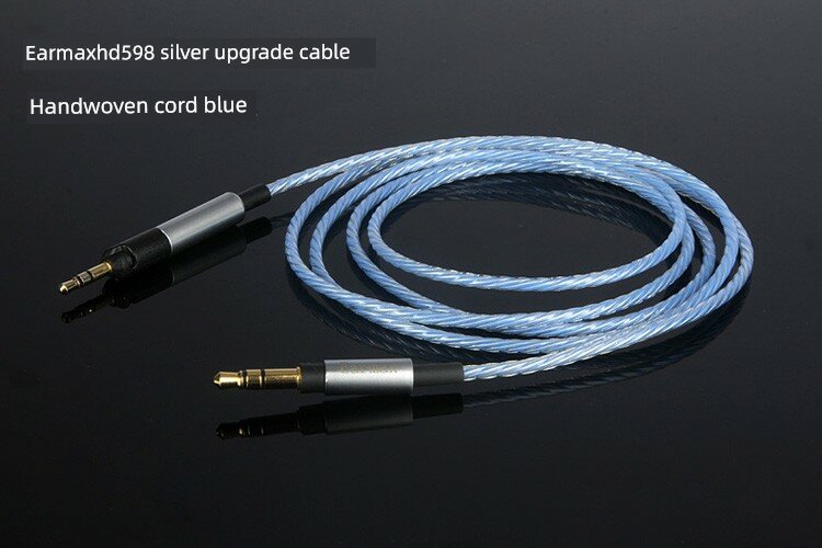 Аудио кабель для наушников HD598 HD558 HD518 HD595 HD569 HD599 HD560S синий прямой штекер стандартная версия