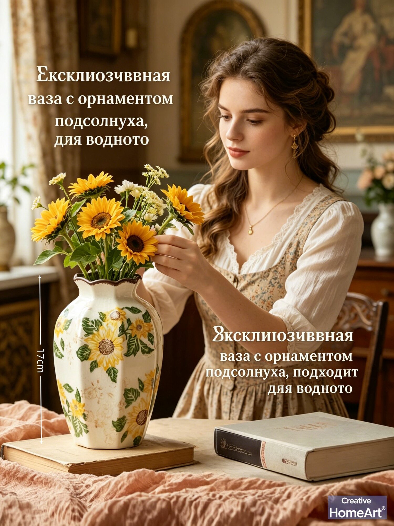 Универсальная ваза из качественной керамики для цветов, сухоцветов и веток — подходит для гостиной, спальни, кухни и ванной
